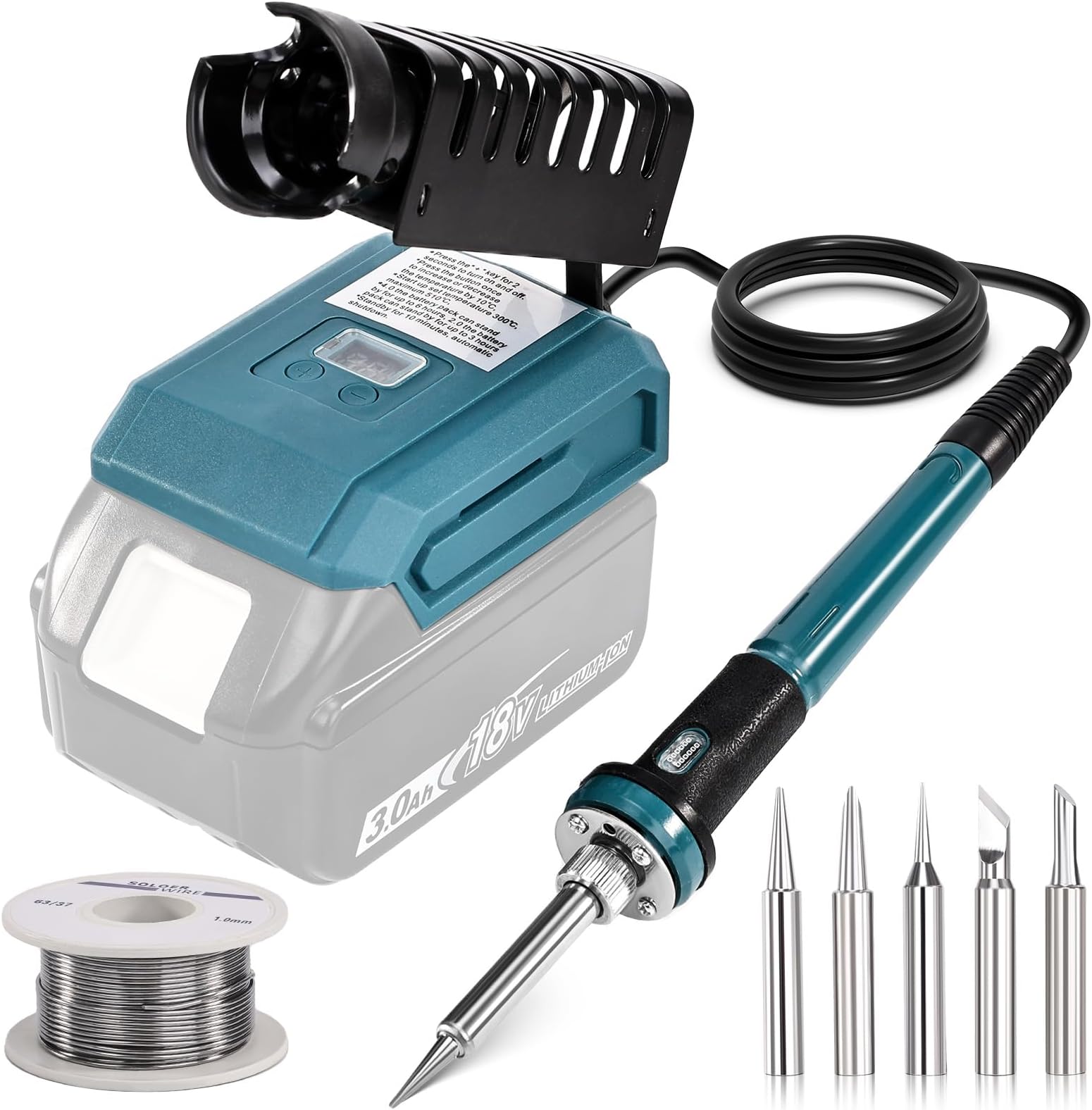 ONEVAN Lötkolben Akku für Makita 18V, 30W Lötkolben Lötpistole mit 5 ...