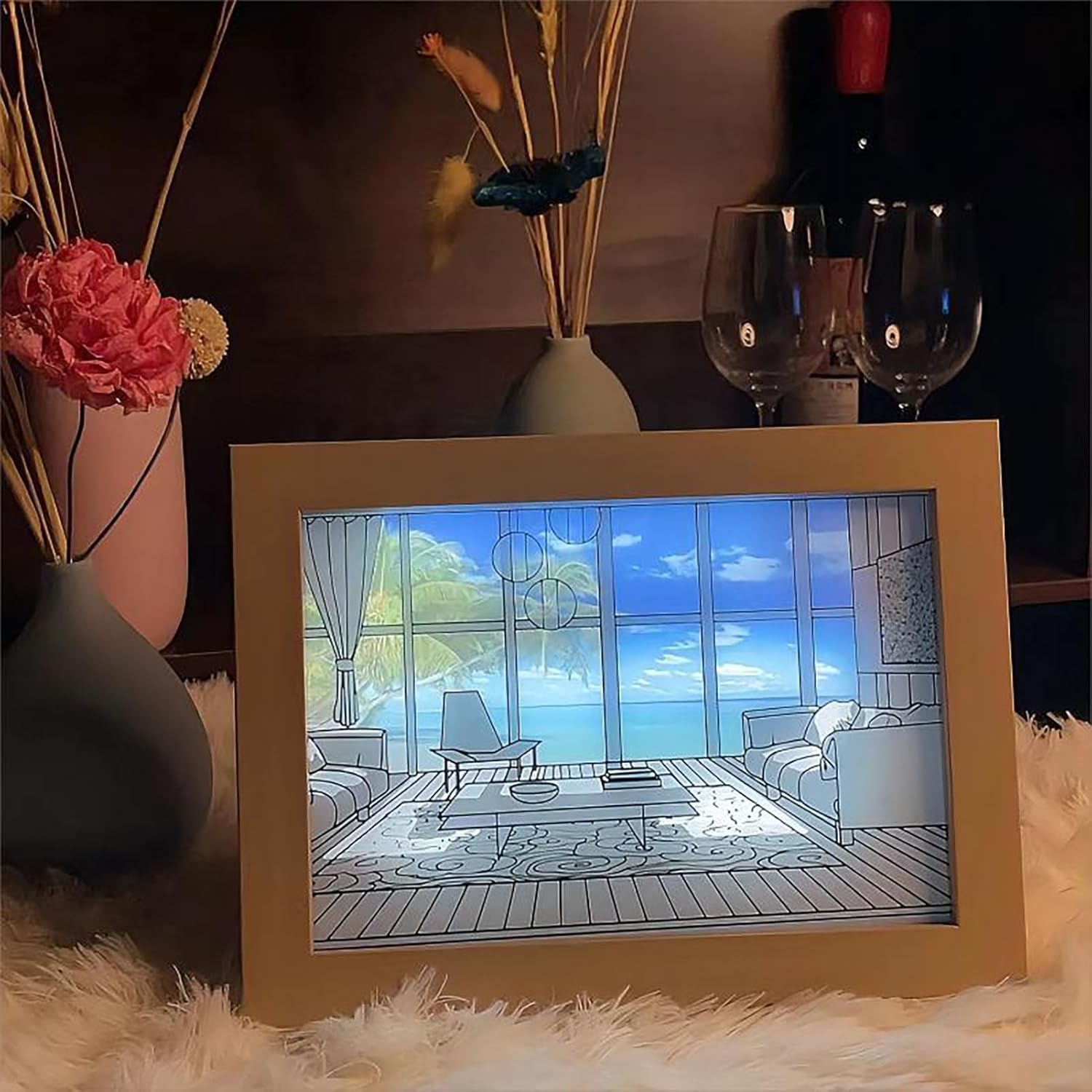 Amazon.com: ZFHTAO Light Painting, Light Up Painting Wall Art Lights ...