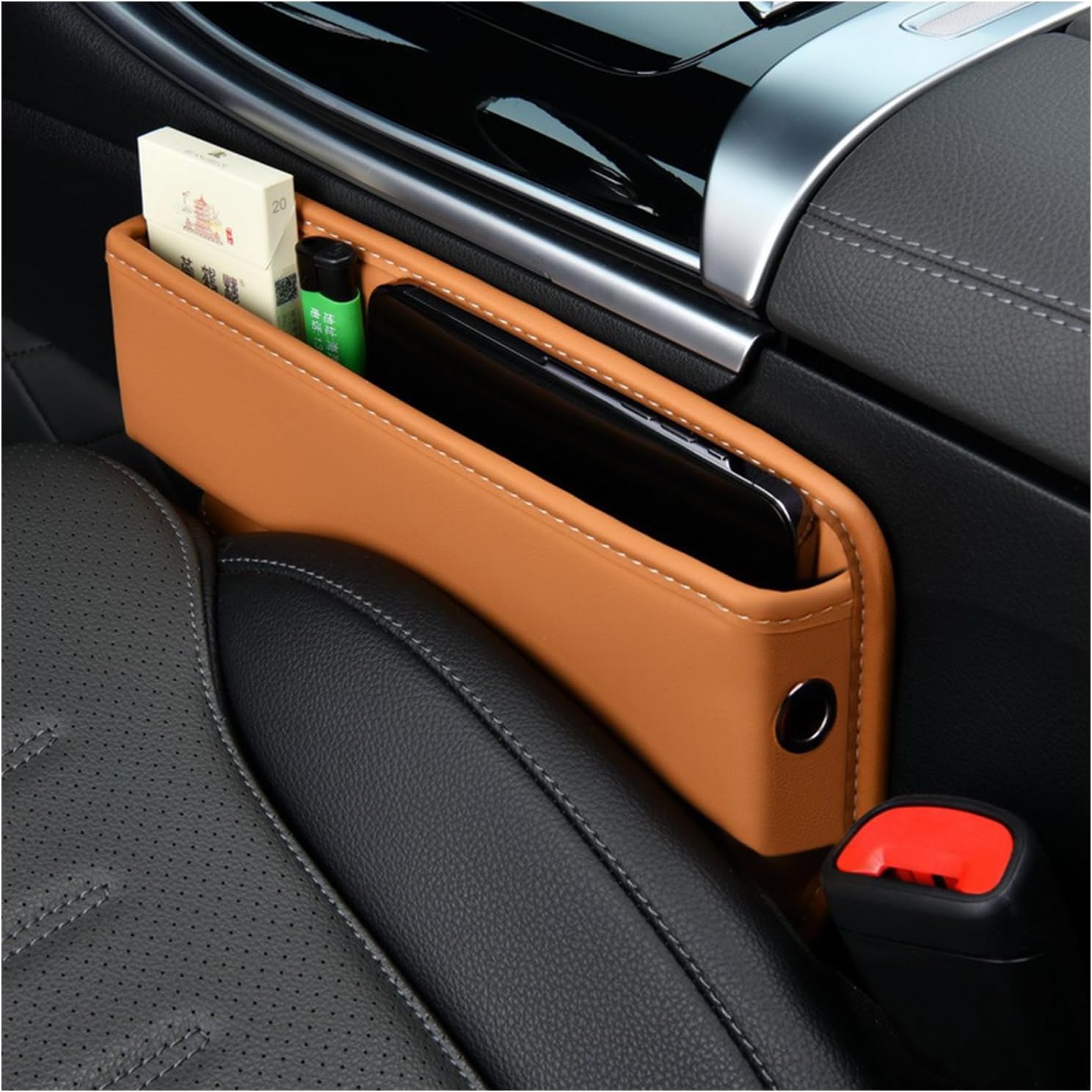Amazon.com: Ziciner Car Seat Gap Organizer, Premium Leather Auto Seat ...