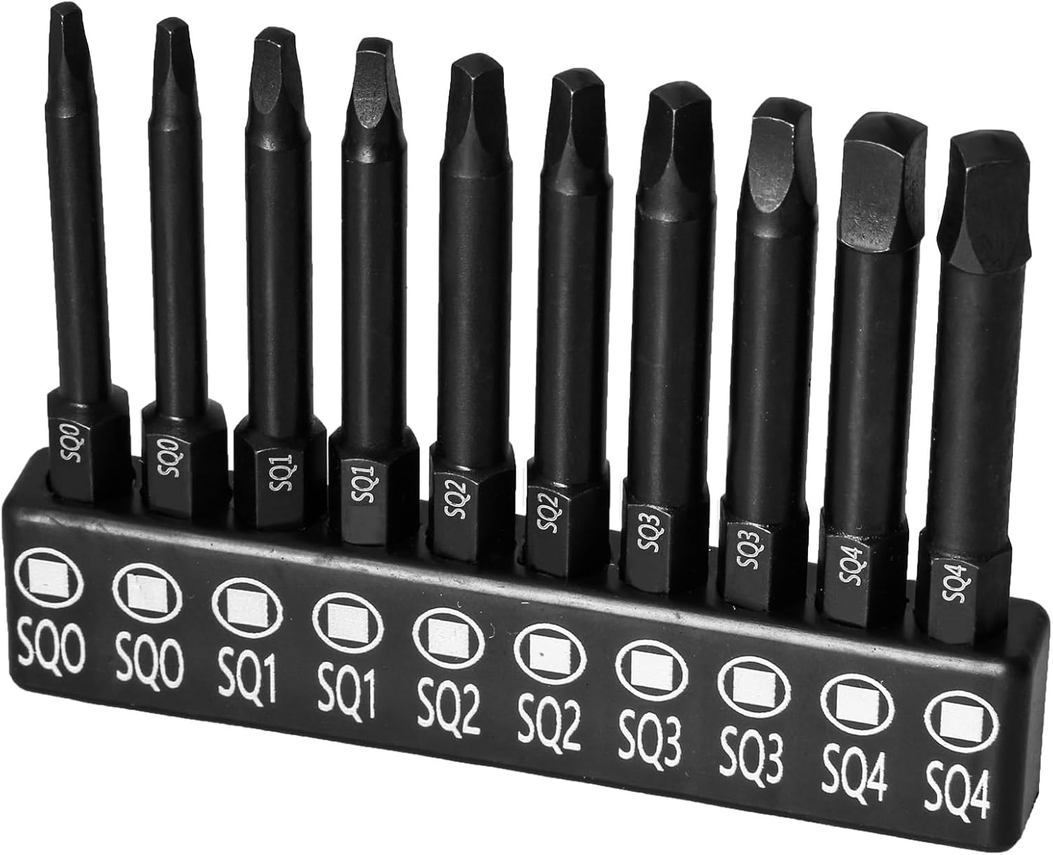 CYLBAQ Square Head Screwdriver Bits, 10pcs 60mm Square Drive Bit Set ...