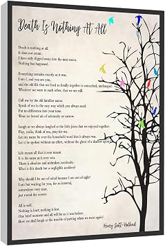 Amazon.com: RCVTVPV Death Is Nothing At All Poem Wall Art Henry Scott ...