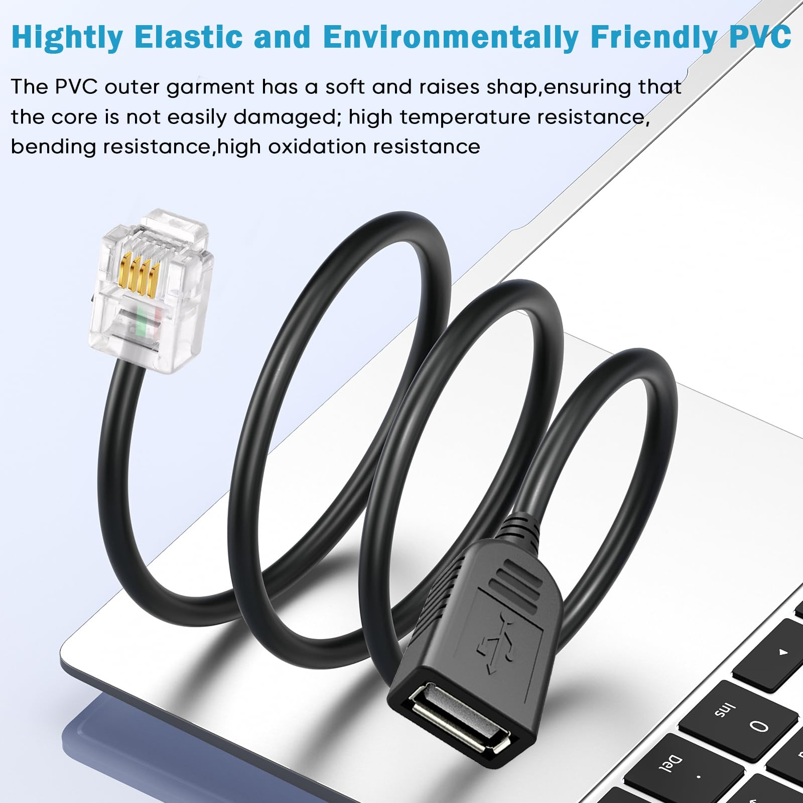 Female USB To RJ11 Male Connector Adapter Phone Network USB 2.0 A ...
