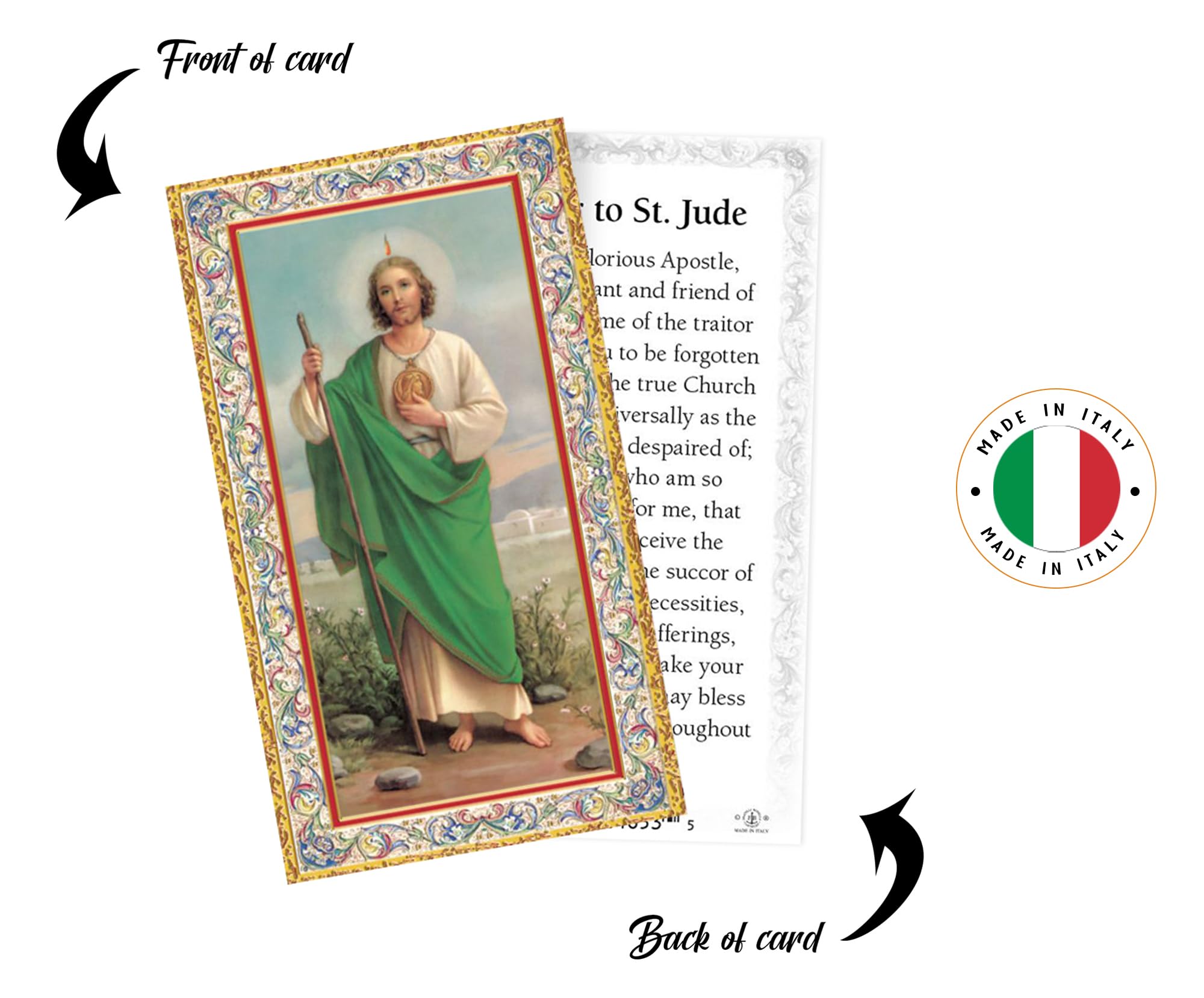 Snapklik.com : Embossed Paper St Jude Prayer Card - 10 St Jude Holy ...