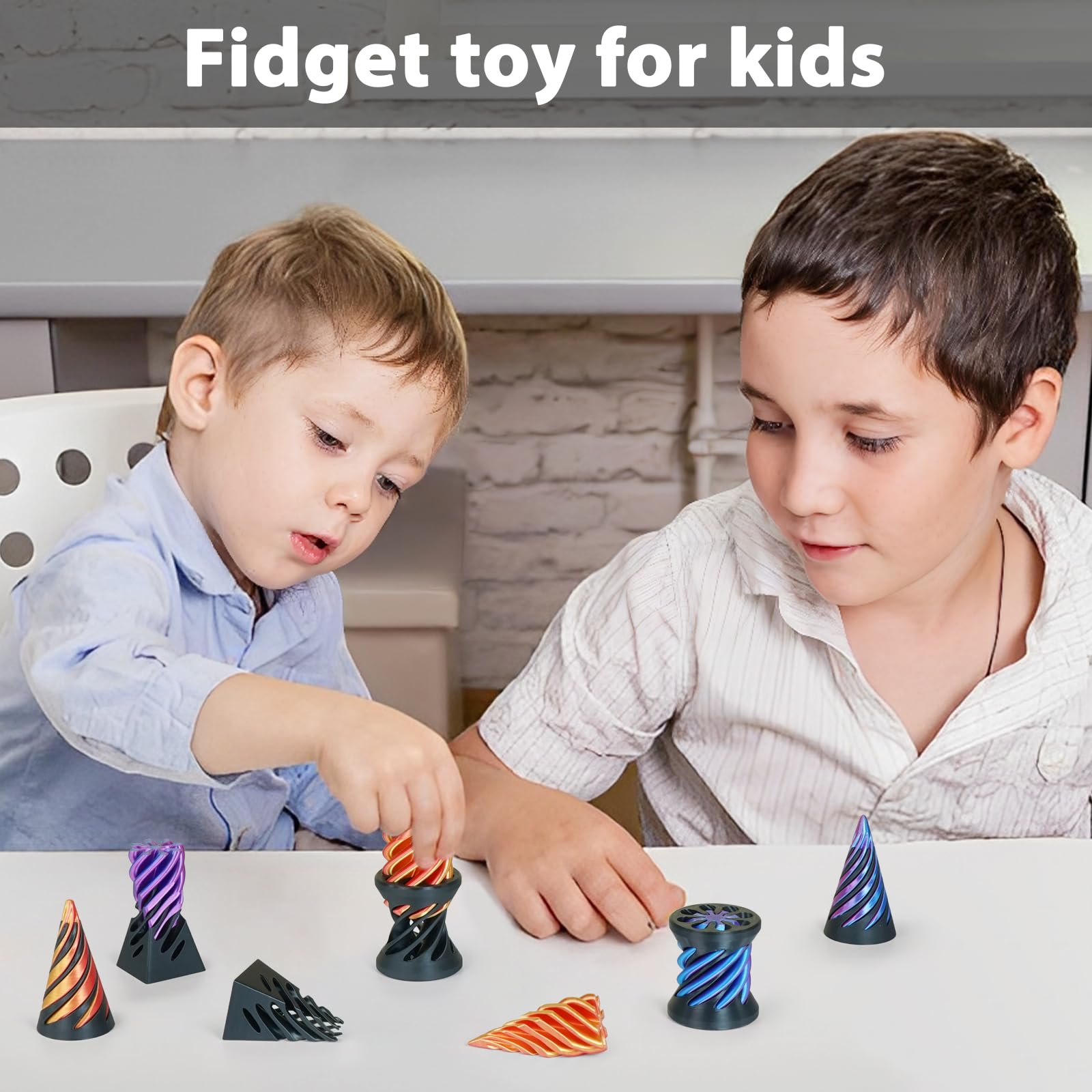 Cone Fidget Toy Toys Under 5 Pounds 2Pack Impossible Cone, Pyramid ...