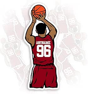Amazon.com: Custom Basketball Sports Sticker Personalized Basketball ...