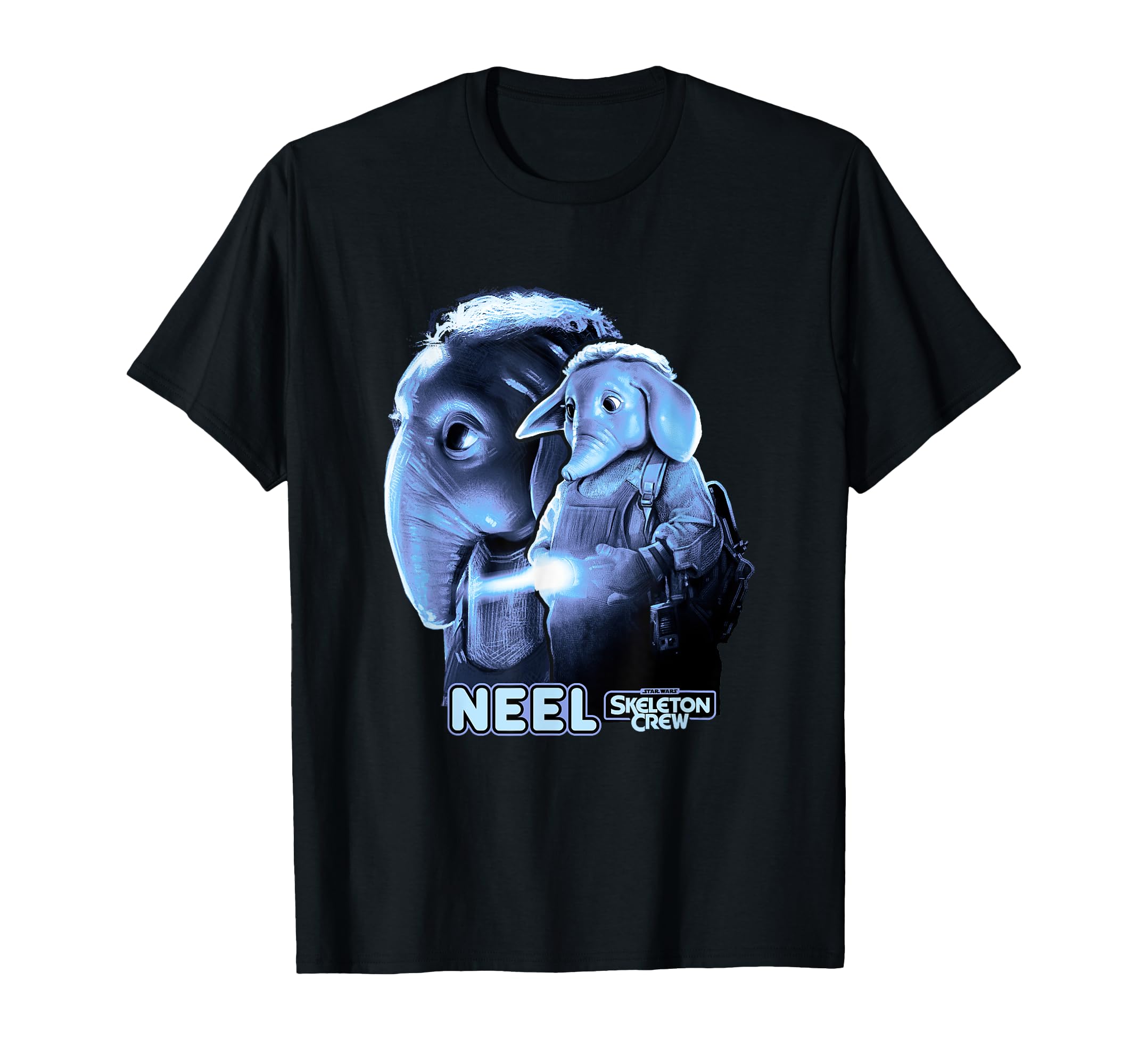 Amazon.com: Star Wars Skeleton Crew Neel Collage Chest Retro Portrait T ...