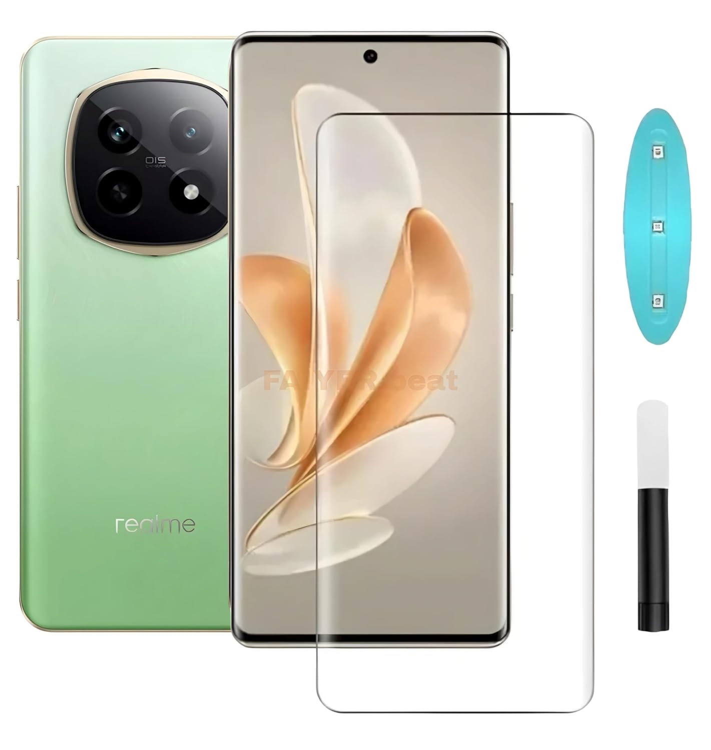 FAIYER BEAT Premium Curved UV Tempered Glass for REALME P2 PRO ...