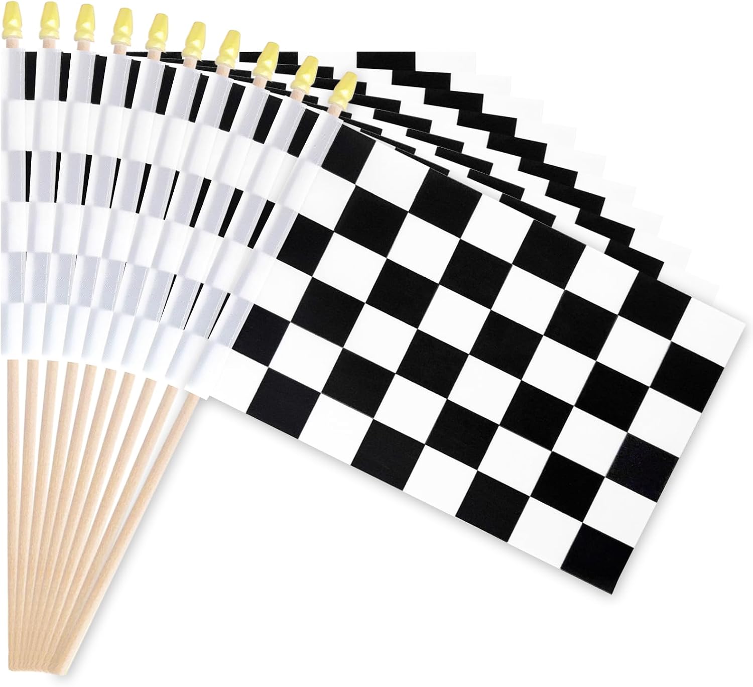 Amazon.com: Pack of 20, Handheld Racing Checkered Flags 5x8 Inch ...