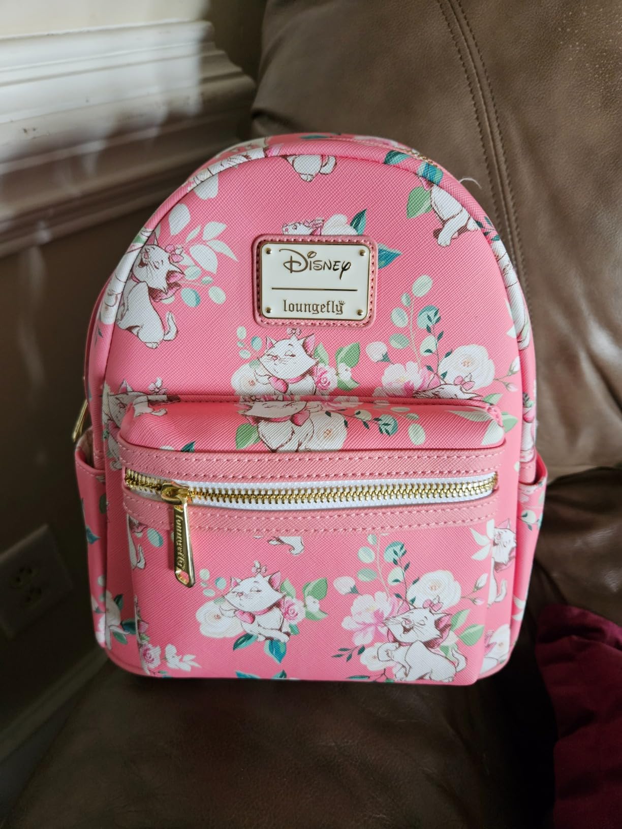 Amazon.com: Loungefly Disney The Aristocats Marie Pink Floral Allover ...