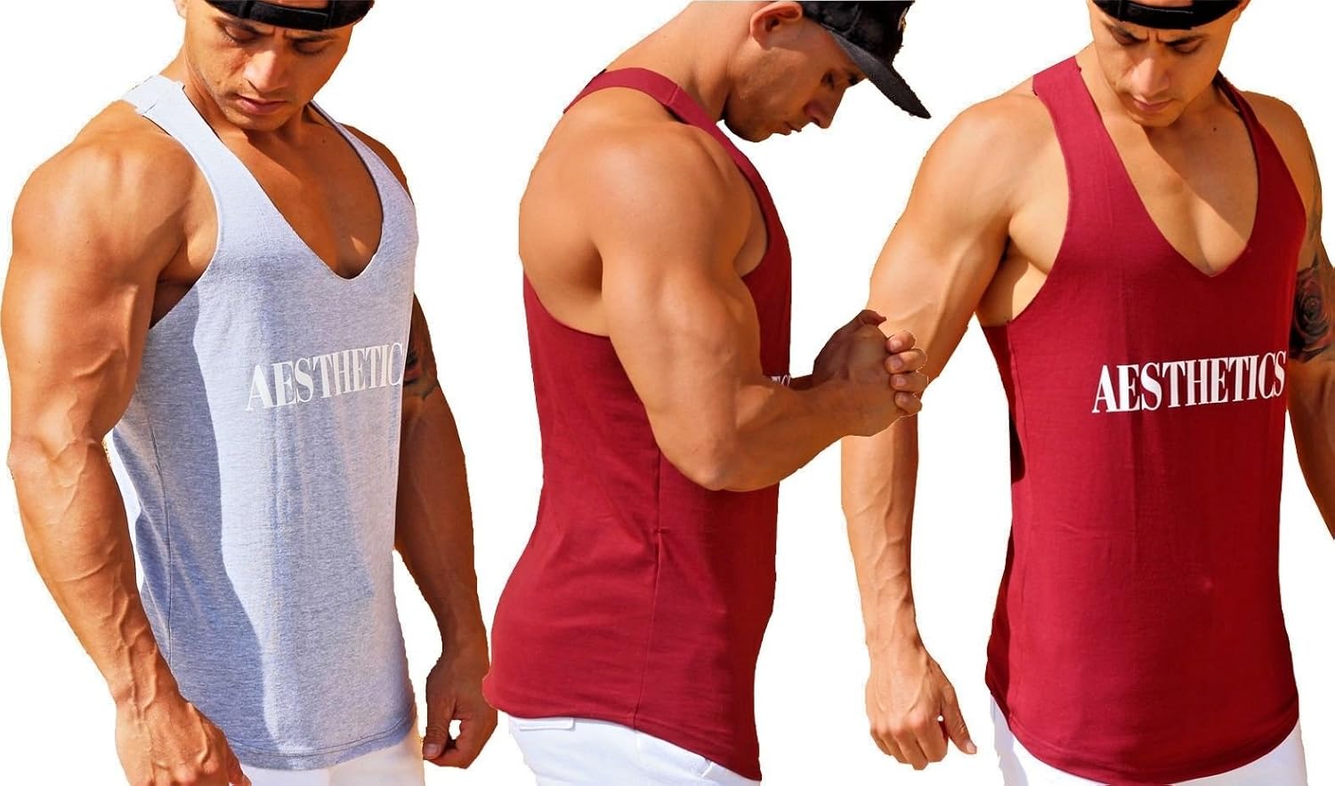 Amazon.com: TRAIN4FIT Mens Bodybuilding Stringers : Clothing, Shoes ...
