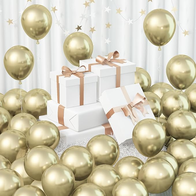 Amazon.com: Jobkoo 60 Pcs Light Gold Balloons 5Inch Metallic Gold ...