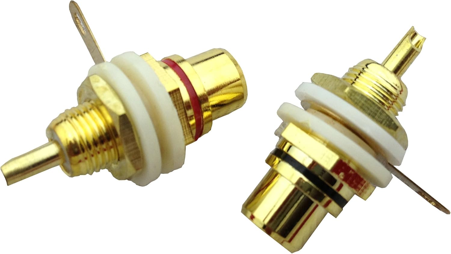 Amazon.com: Skywalking 4 pcs Gold Plated RCA Jack Panel Mount Chassis ...