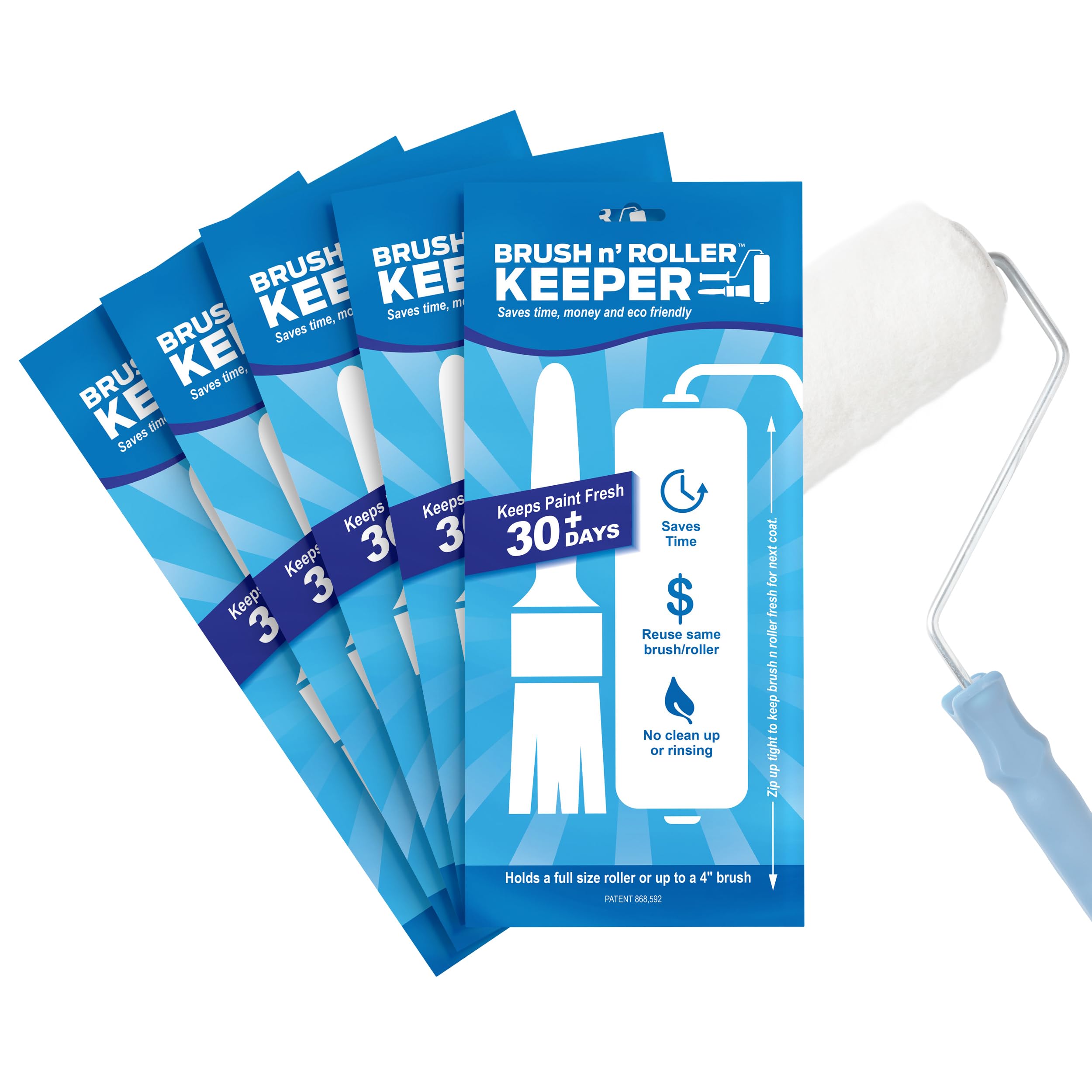 Touch Up Cup Brush & Roller Keeper, Paint Roller Cover Wet Brush ...