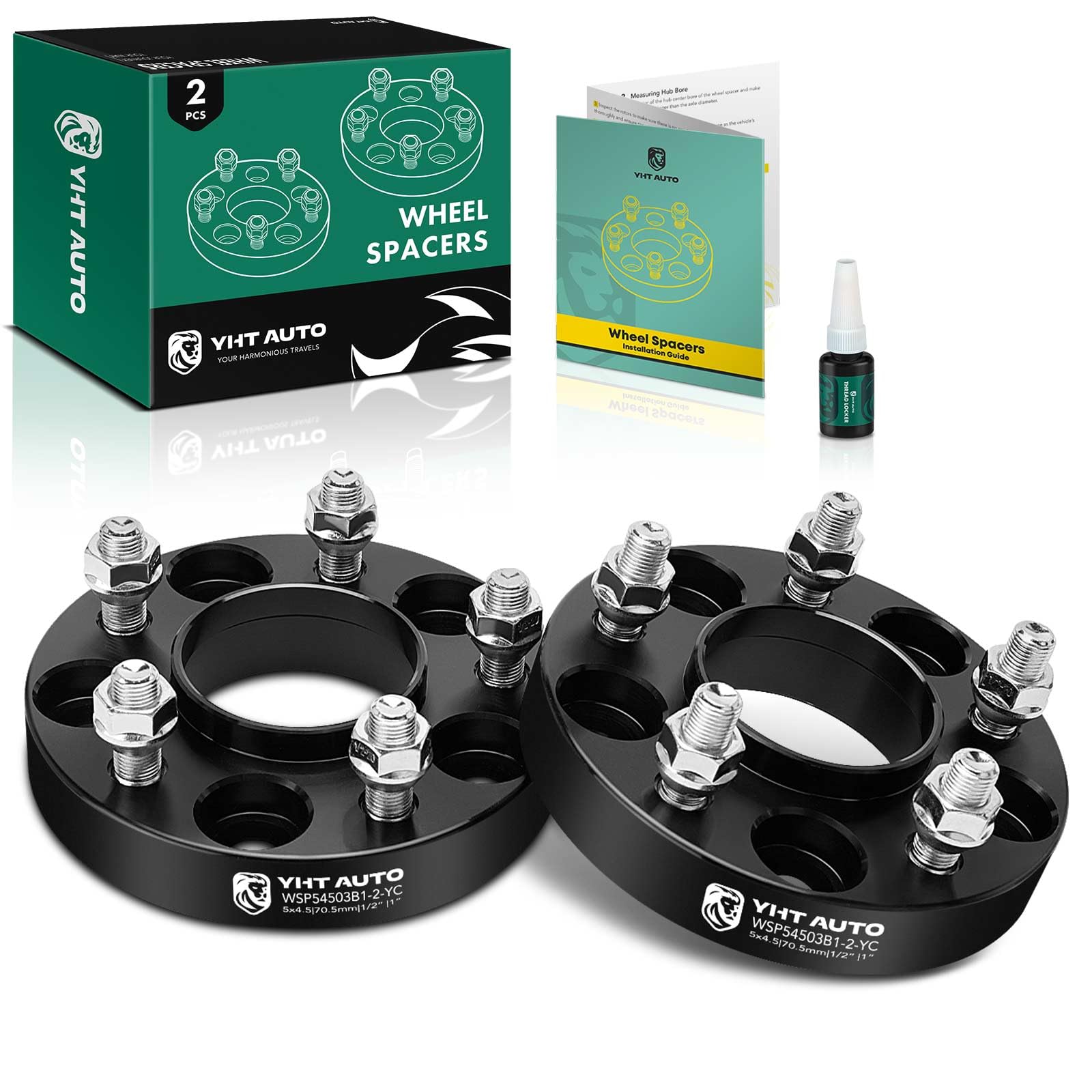 YHTAUTO 5x4.5 Hub Centric Wheel Spacers 1 Inch Fits Ford Explorer, Edge ...