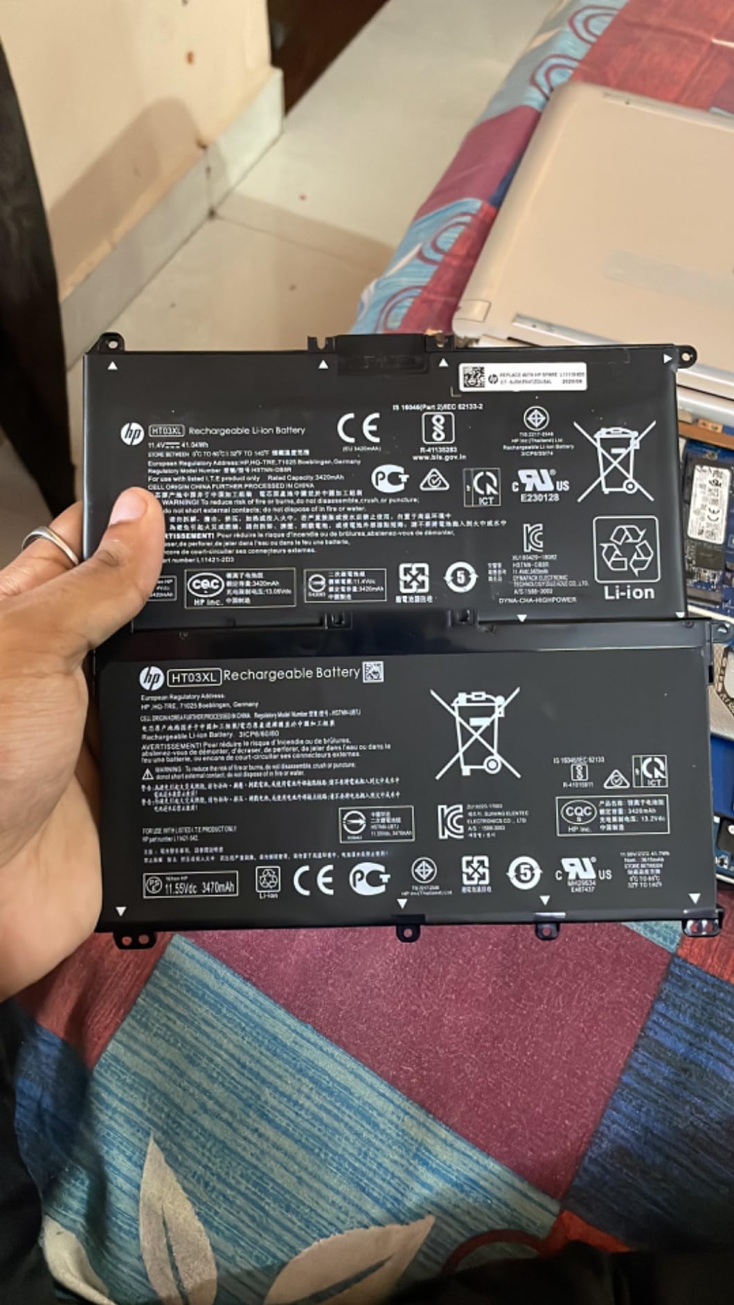 Wefly HT03XL Laptop Battery Compatible for HP Spare L11119-855 L11421 ...