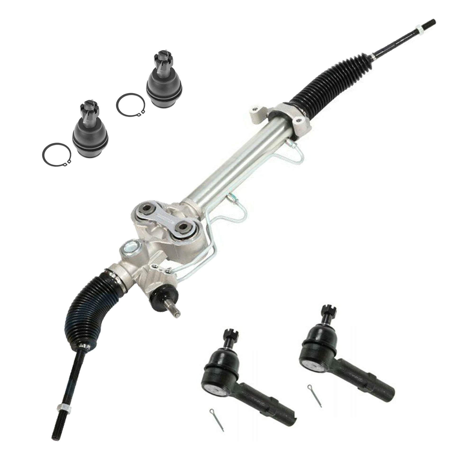Detroitaxle - Hydraulic Power Steering Rack & Pinion + Front Outer Tie ...