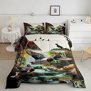 Amazon.com: Erosebridal Duck Hunting Bedding Set - Mallard Duck Comforter, Duvet Set, Quilts ...