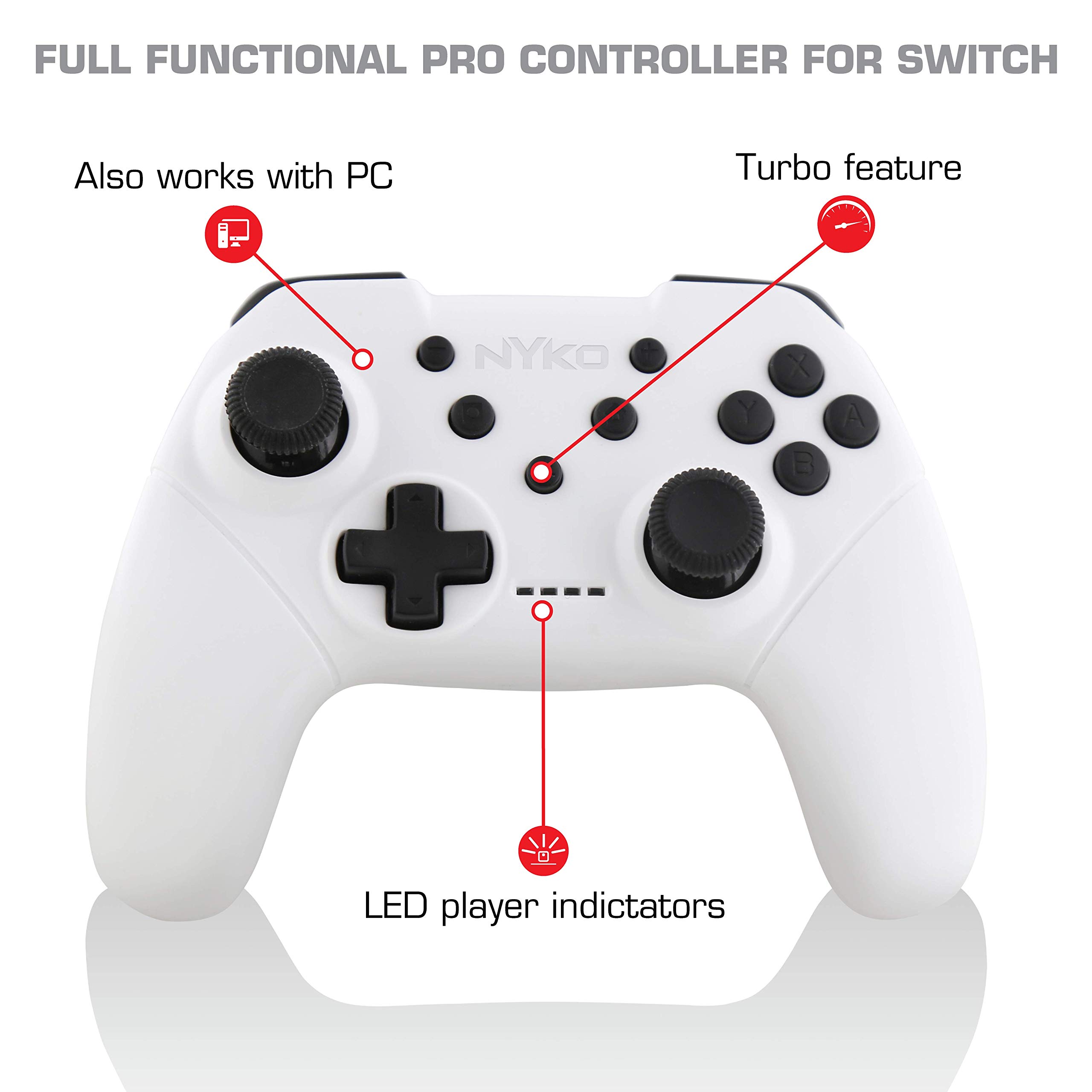 Snapklik.com : Nyko Wireless Mini Core Controller For Nintendo Switch - Bluetooth Pro Controller ...