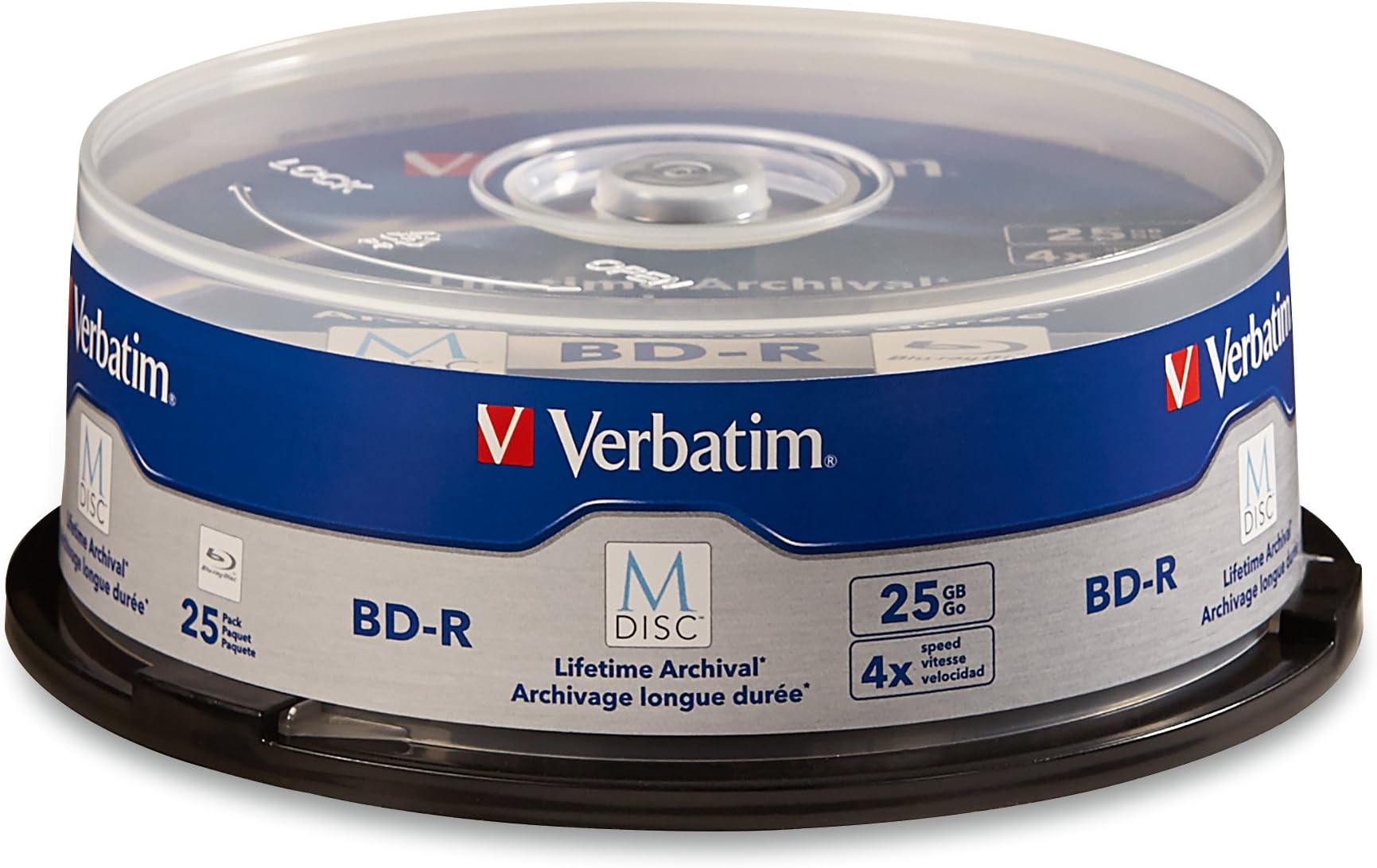 Verbatim VBR130RP100SV4 Burbaitam Blu-ray Disc, BD-R, 25 GB, 100 Sheets ...