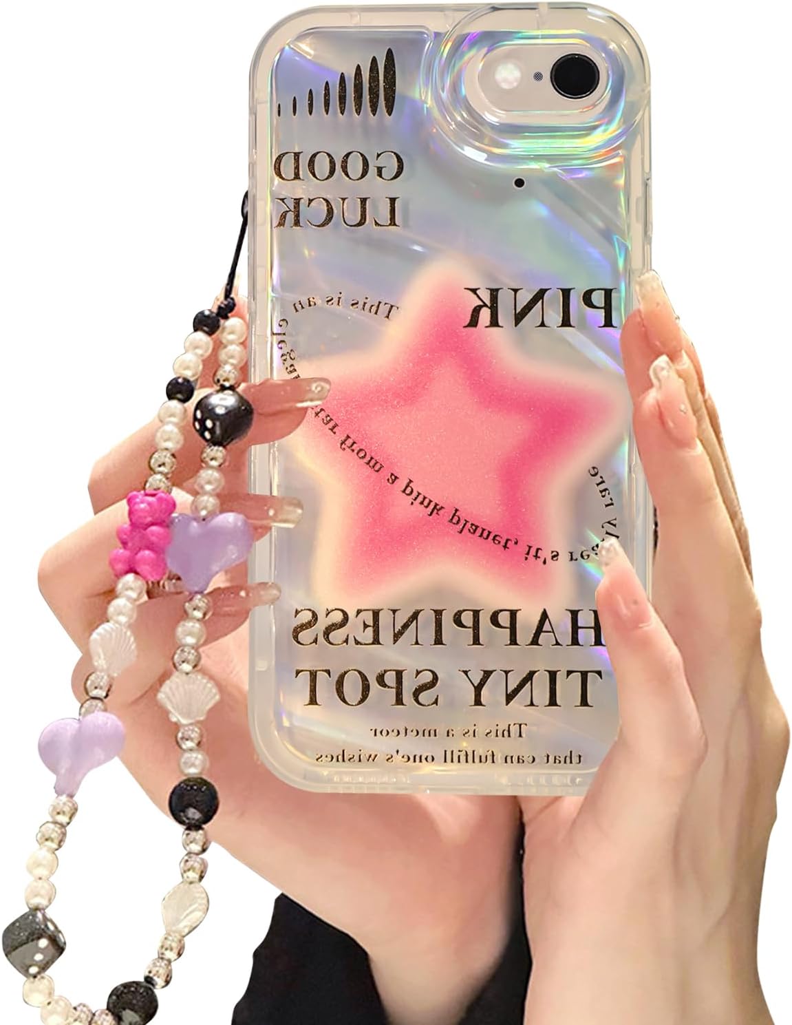 Amazon.com: Yomjew 2 Pack Cute Cool Black Star Phone Case for iPhone 7/8 / SE 2020 / SE 2022 4.7 ...