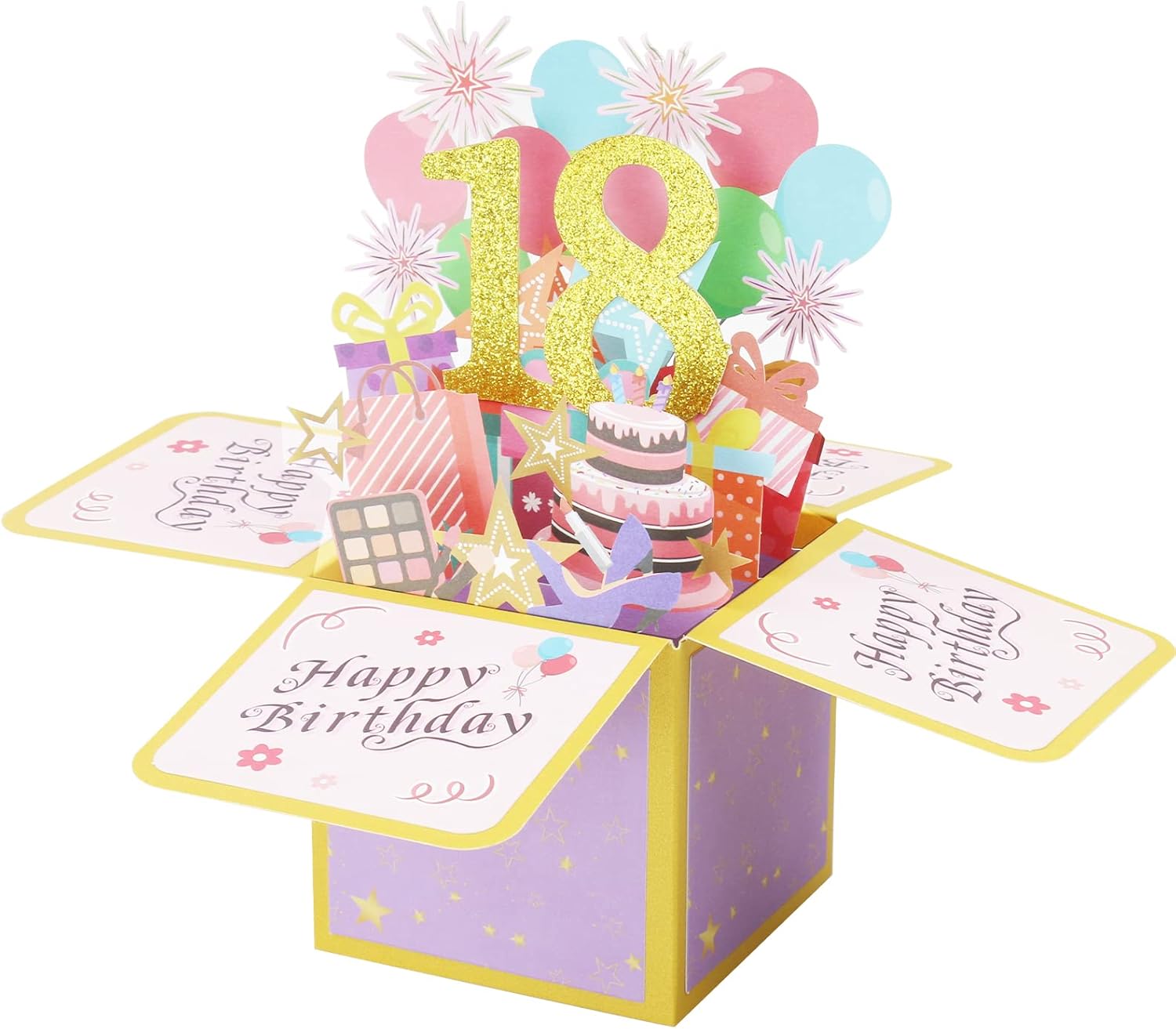 FRUHLING Geburtstagskarte zum 18. Geburtstag Pop Up Karte 3D Happy ... FRUHLING Geburtstagskarte zum 18. Geburtstag Pop Up Karte 3D Happy ...