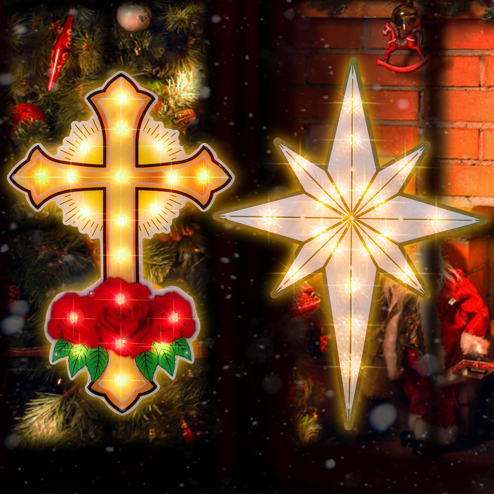 Lighted Christmas Cross