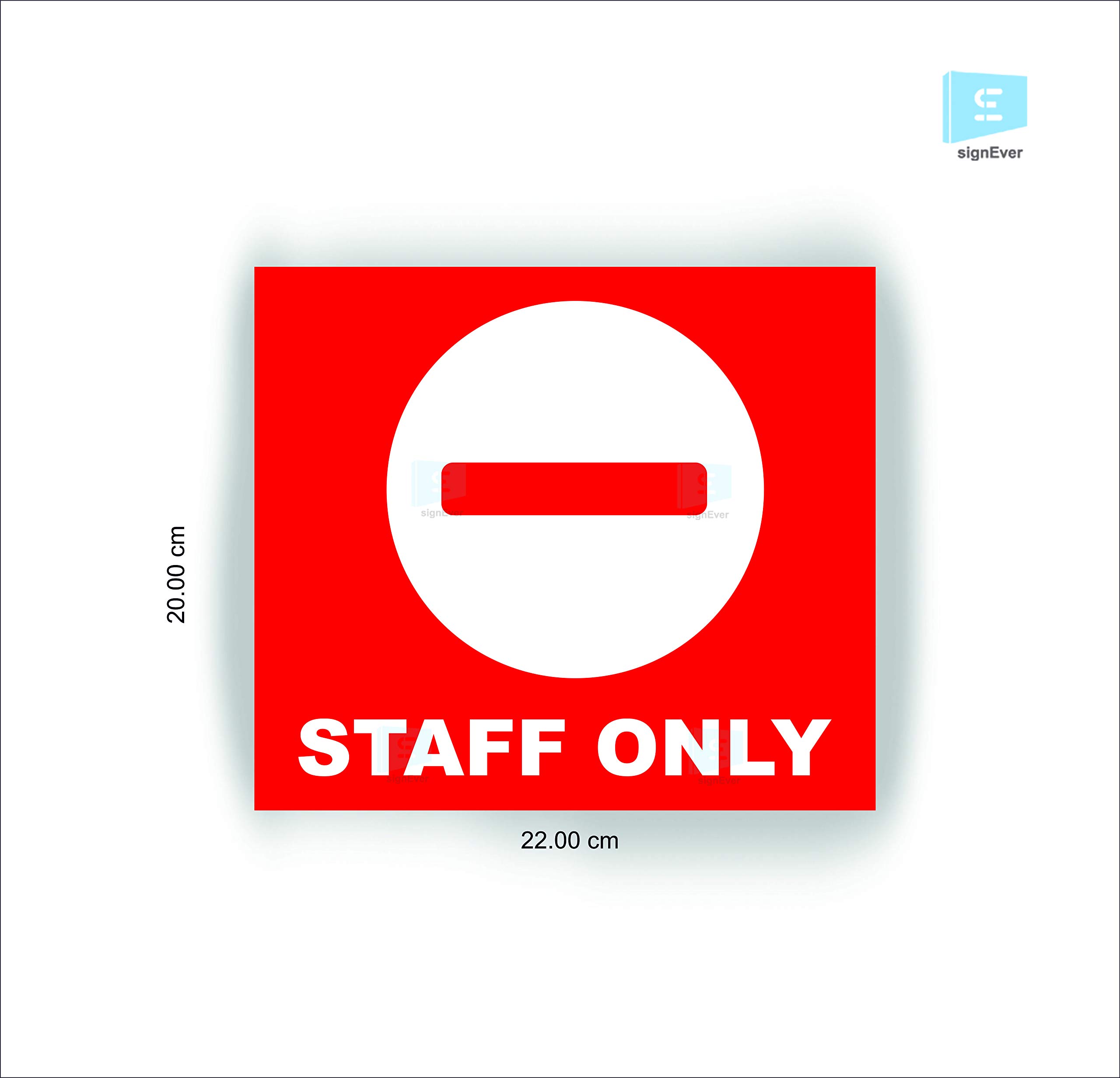 Buy SIGN EVER Staff Only Sign Board for Bank Factory Shopping Mall ...