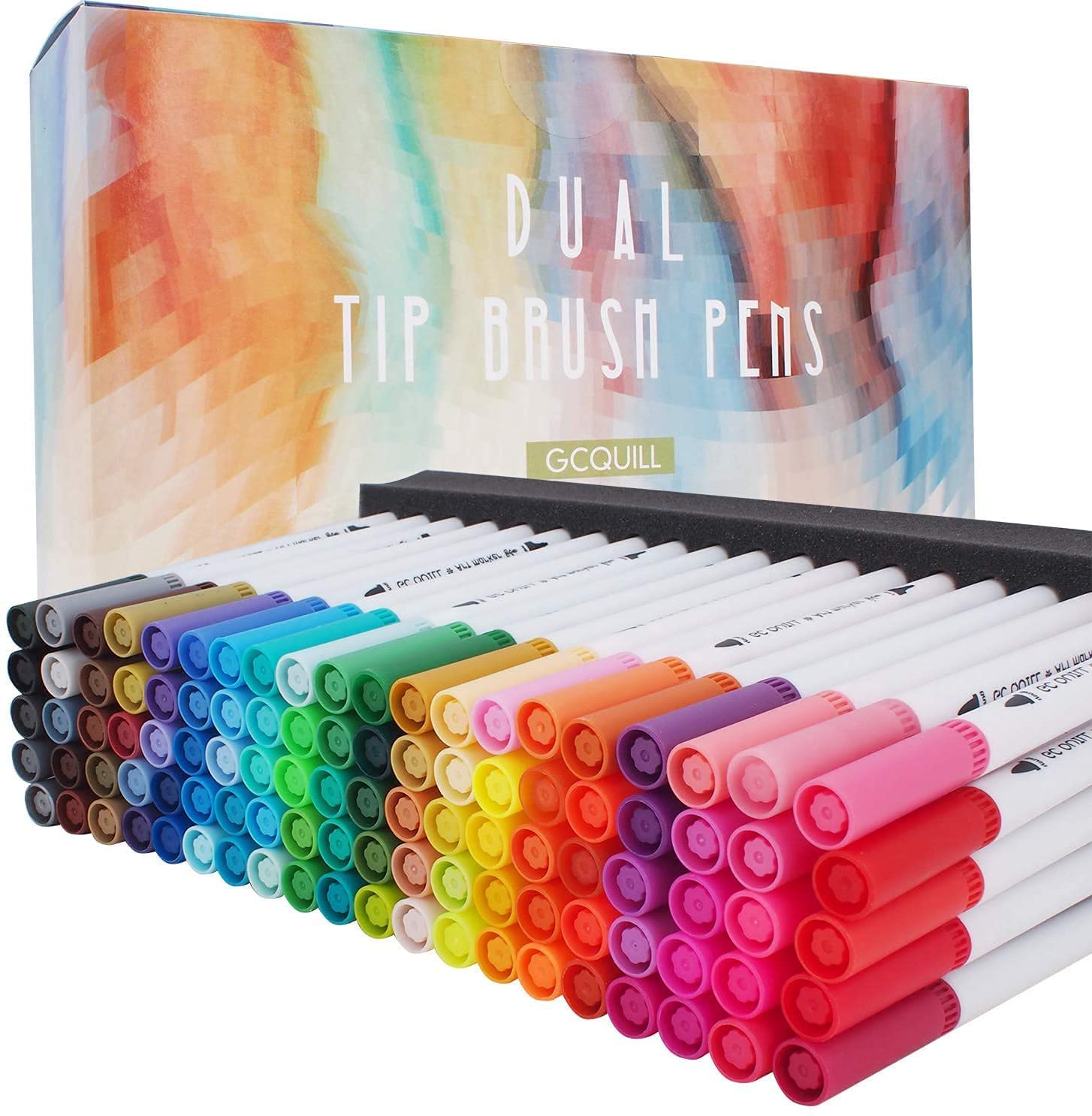 100 Unique Colors Dual Tip Brush Pens Non-Toxic Odorless Markers Set ...
