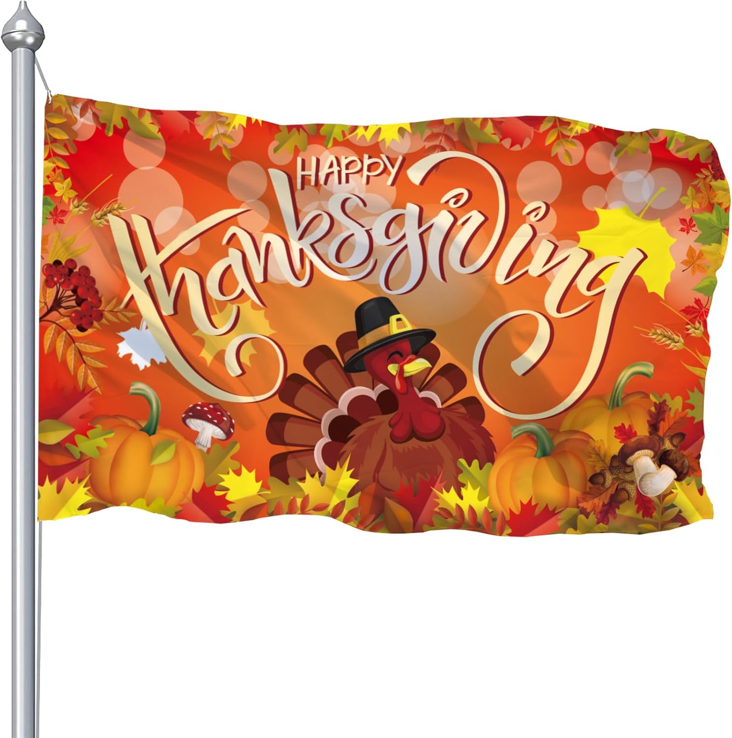 Amazon.com : Thanksgiving Flag 3x5 Outdoor, Large Happy Thanks Giving ...
