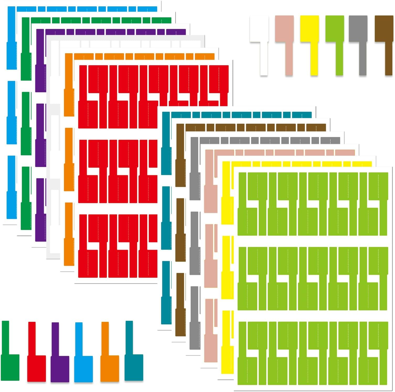 Amazon.com : 360pcs Cable Labels, 12 Colors Cord Labels Tags for ...