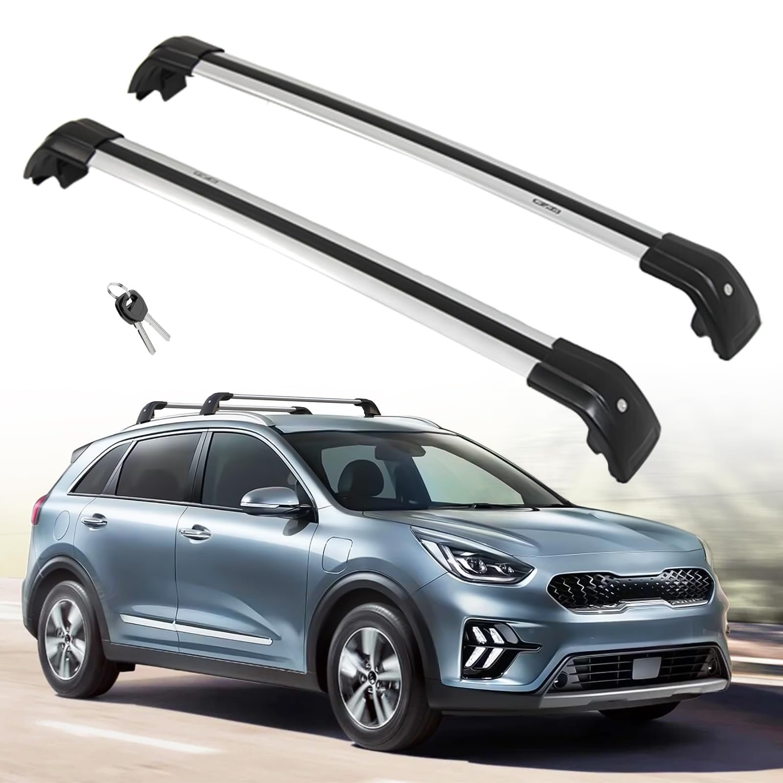 Snapklik.com : HEKA Lockable Roof Racks Cross Bars Compatible