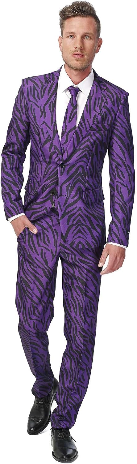 Amazon.com: Suitmeister Men's Party Costume - Pimp Tiger Stripes Outfit ...