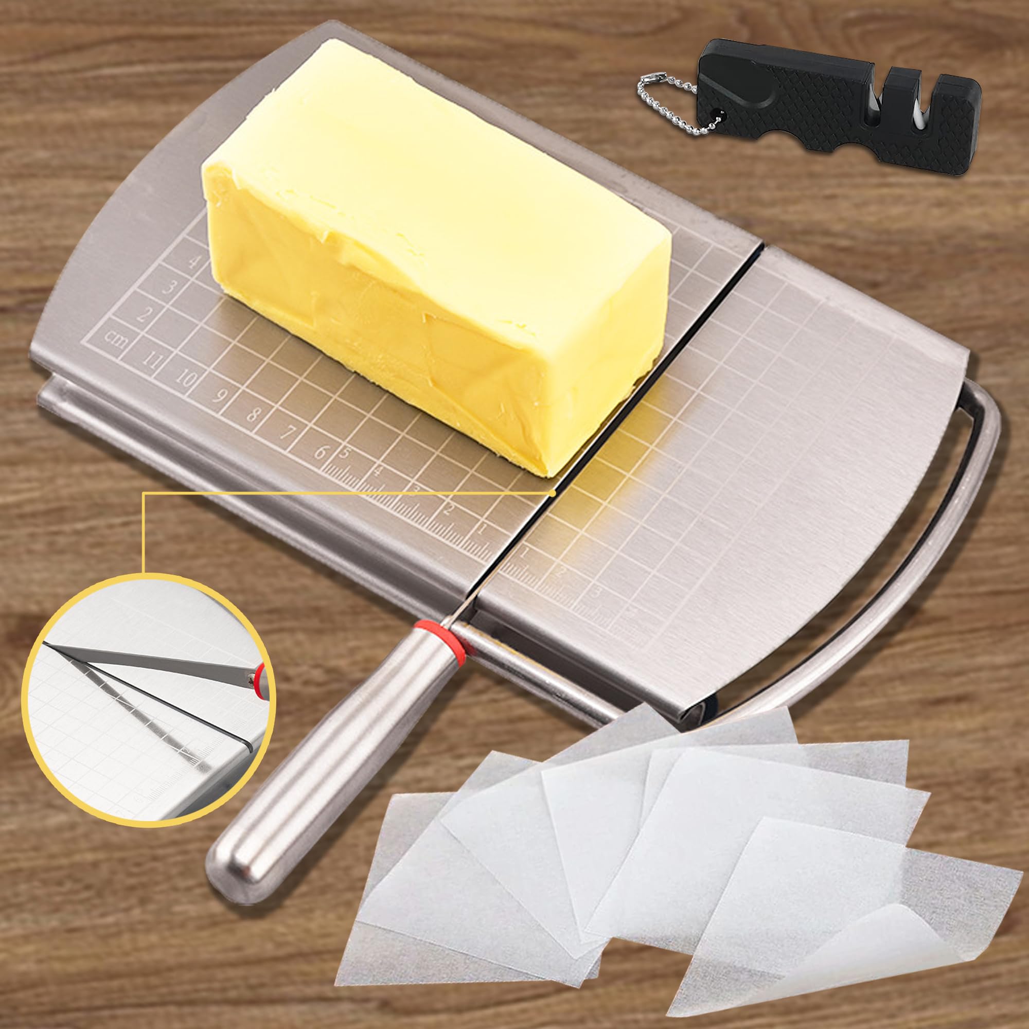 Amazon.com: Cheese Slicer with Blade, Cheese Cutters for Block Cheese ...