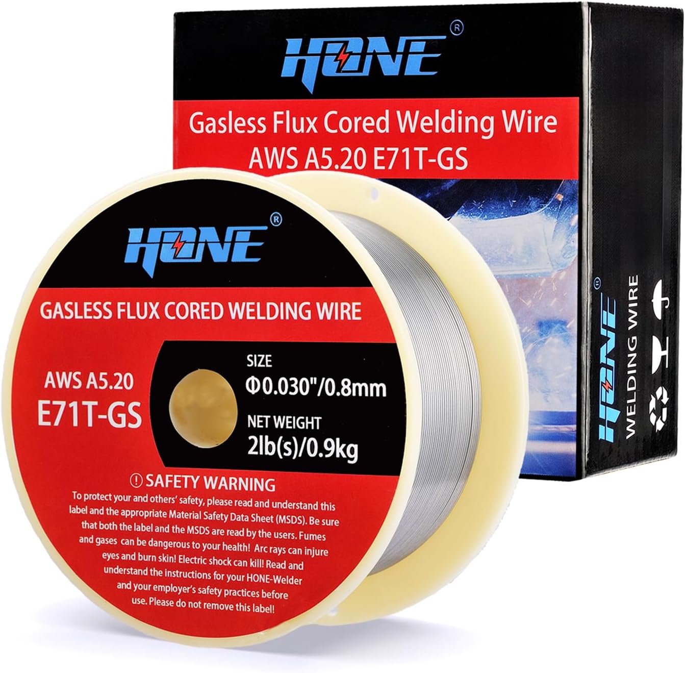 Sunstac Flux Core Welding Wire E71T-GS 0.030" Gasless MIG Wire - 2LB ABS Spool for Mild ...