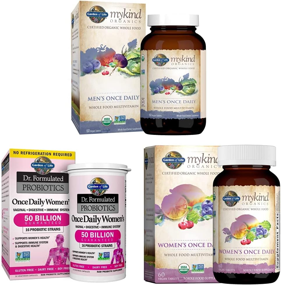 Amazon.com: Garden of Life Organic Whole Food Vitamins Bundle for Men ...