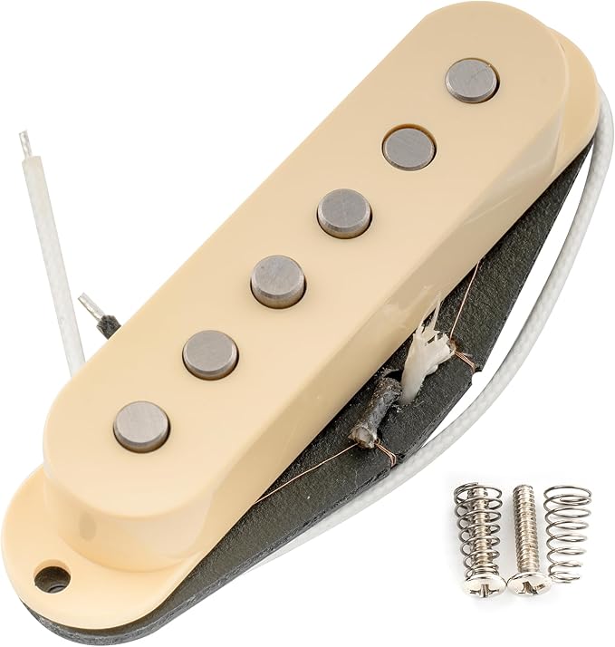 Amazon.com: Artec SSA-12 Vintage Style Staggered Alnico 5 Single Coil Neck Pickup 6.3K for Strat ...
