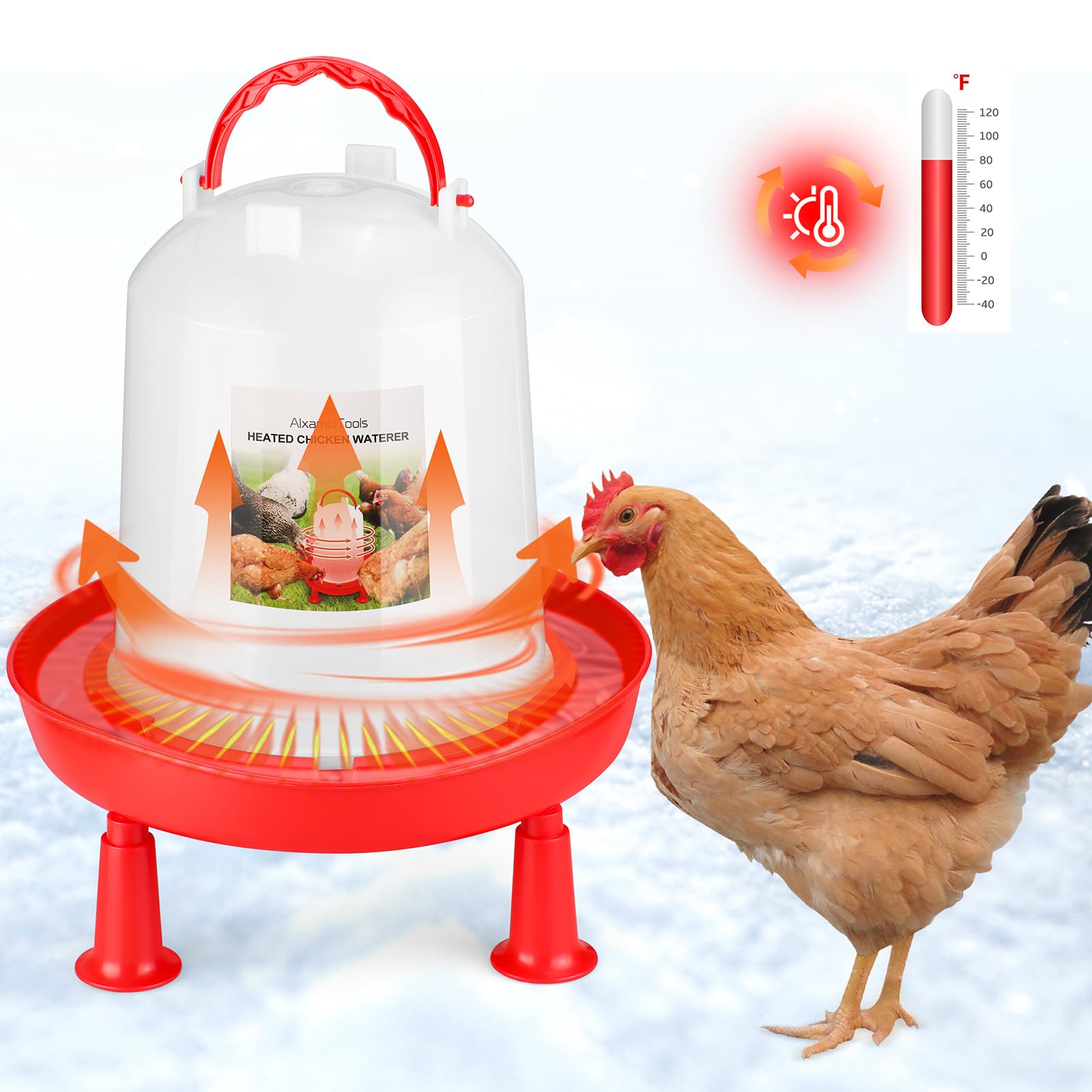 Amazon.com: AlxamolTools Heated Chicken Waterer Poultry Waterer 2 Gal ...