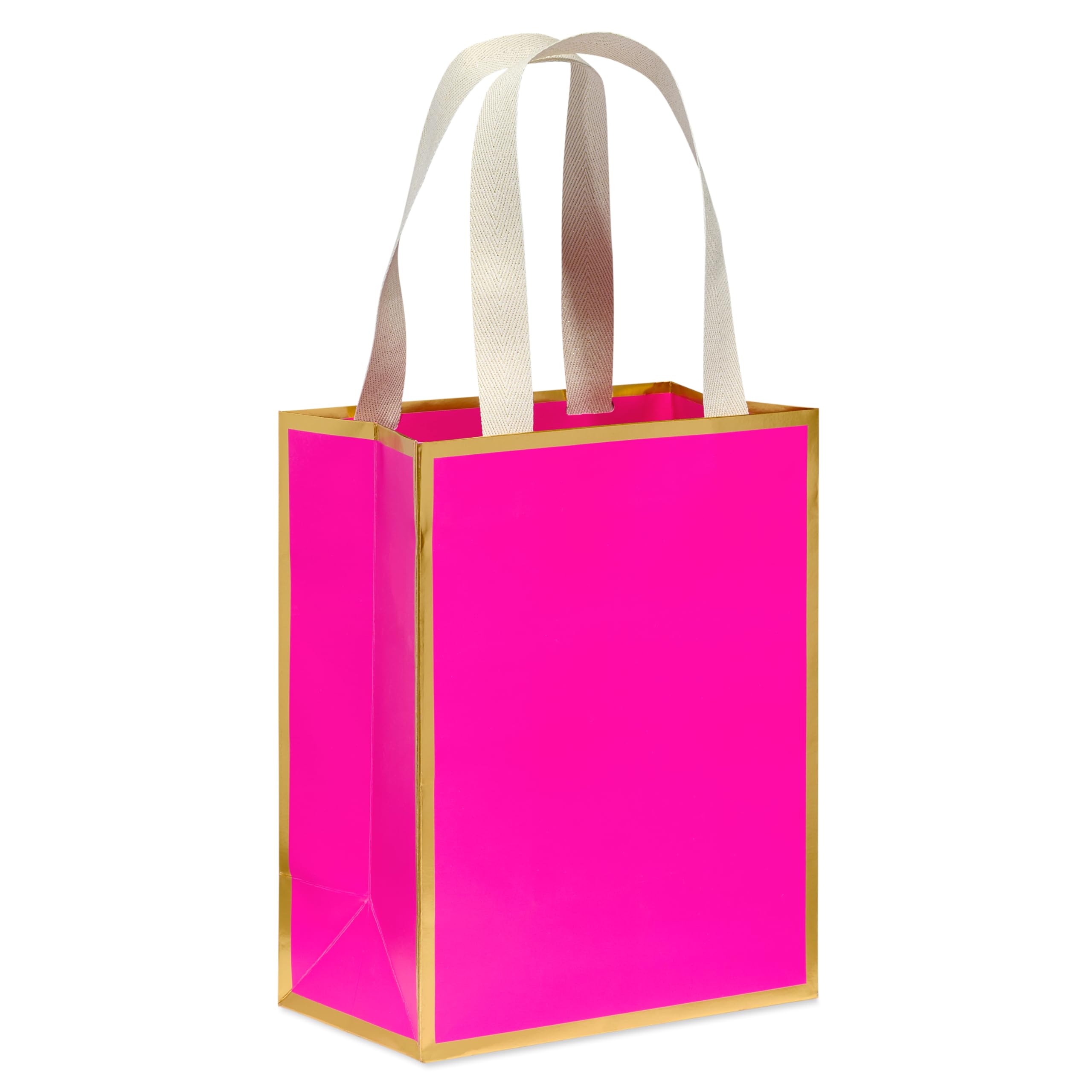 Amazon.com: Papyrus 9" Medium Gift Bag (Pink and Gold) for Birthdays ...