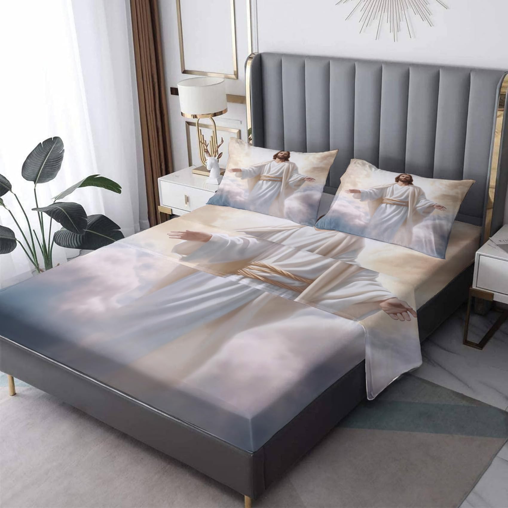 King Size Bed Jesus New! King Size 6ft Tall Bed Frame + 12” Gel
