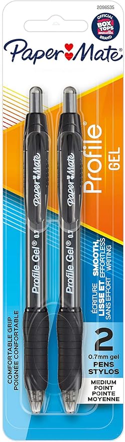 Amazon.com: Paper Mate Profile Retractable Gel Pens, 2 / Pack : Office ...