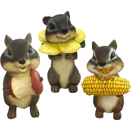 Amazon.com : Grasslands Road Chipmunk Figurines - Garden Figurines ...