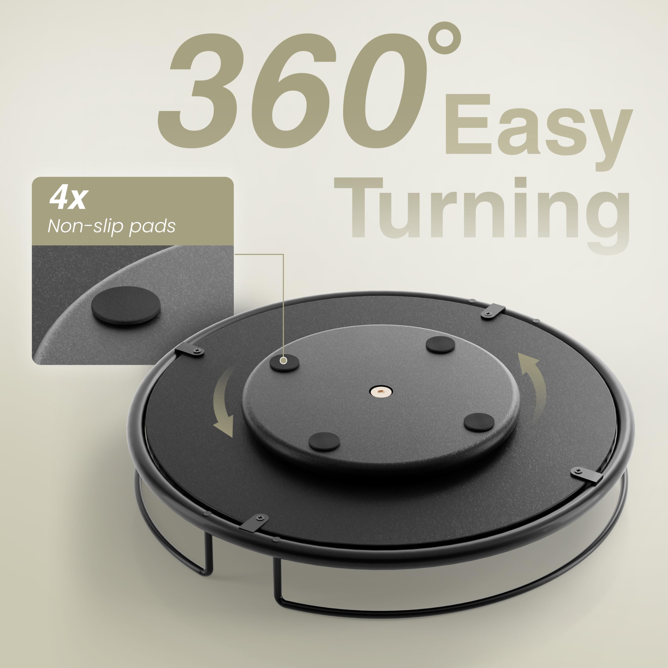 Snapklik.com : TIDITA 13 Acacia Lazy Susan Turntable For Table - Extra ...