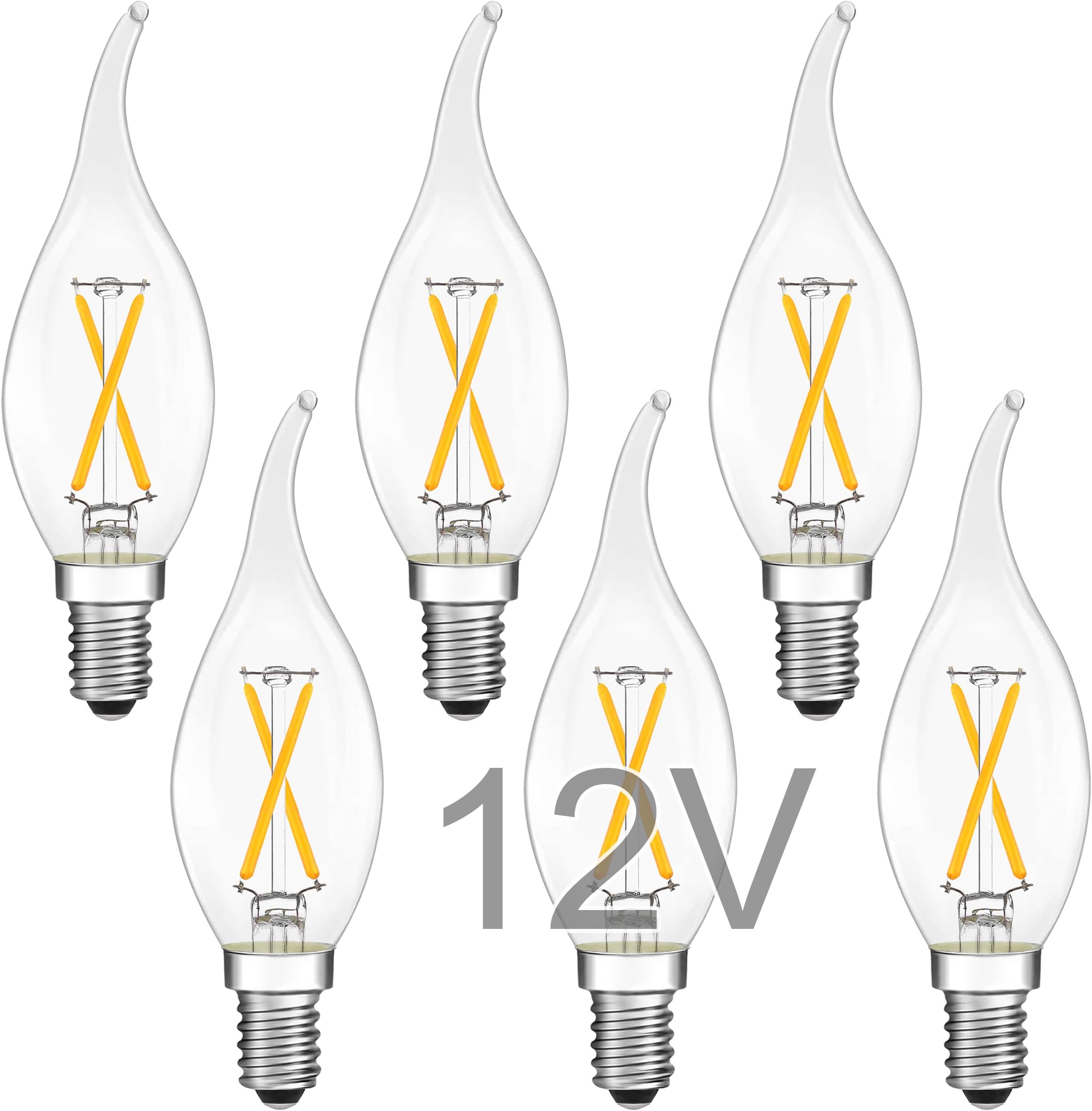 tento Lighting E12 12V Chandeliers Wall Sconces Candle Lamp LED ...