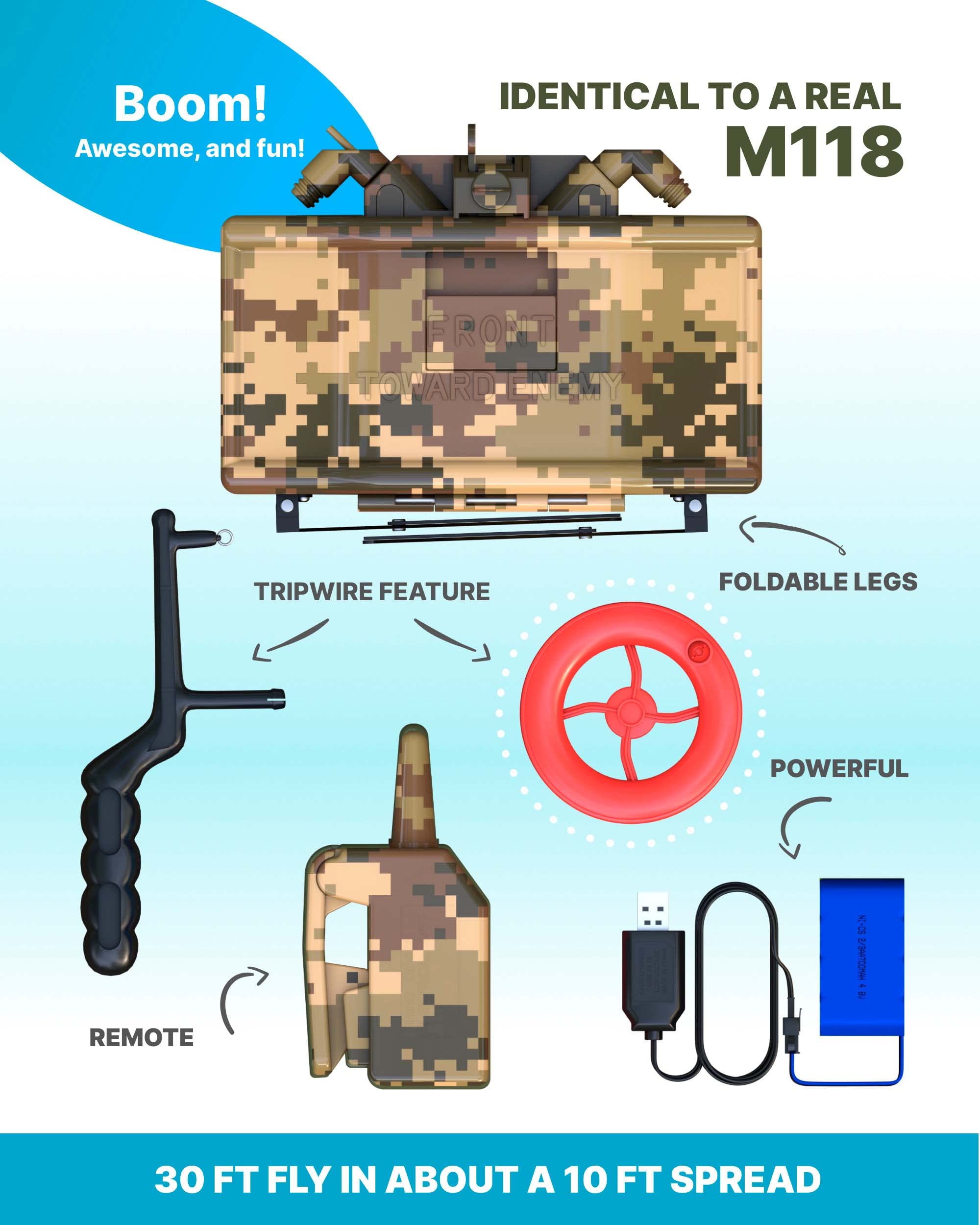 Snapklik.com : Skywin Toy Claymore For Play Games - Trip Wire And ...