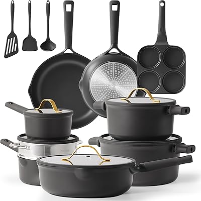 Amazon.com: Henckels Capri Series 10 Piece Non-Stick Cookware Set Made ...