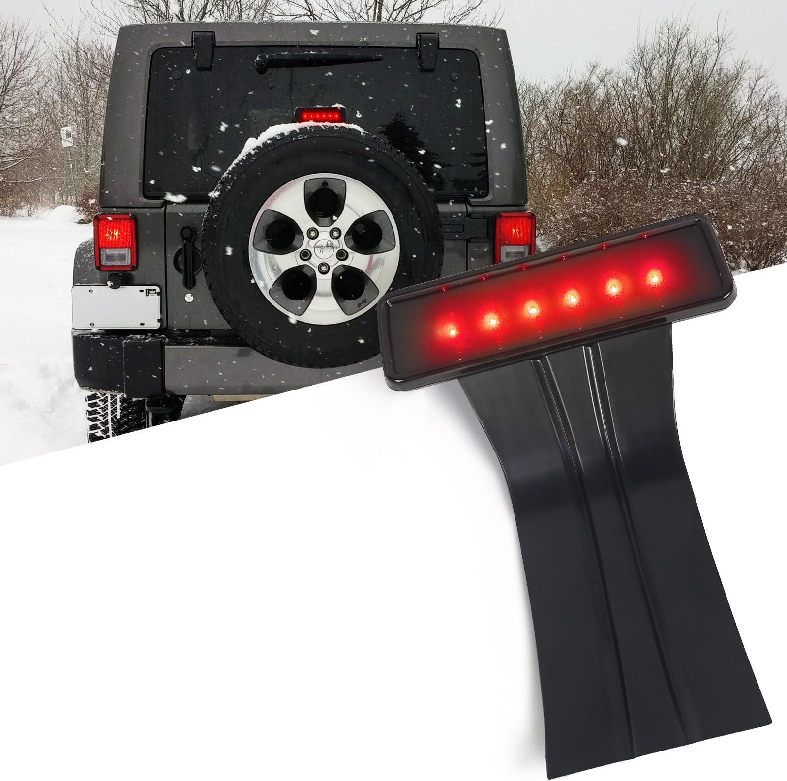 Amazon.com: Auto Dynasty Rear High Mount Red Lens LED 3rd Third Tail ...