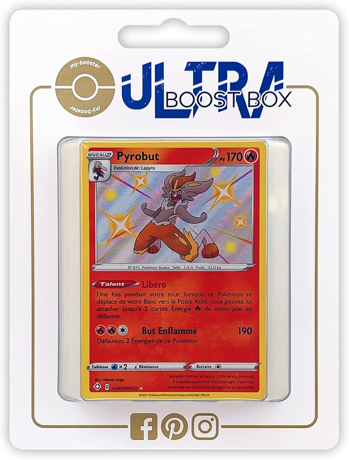 my-booster 2-SWSH045-FR-SV017 Pyrobut SV017 Shiny Chromatique ...