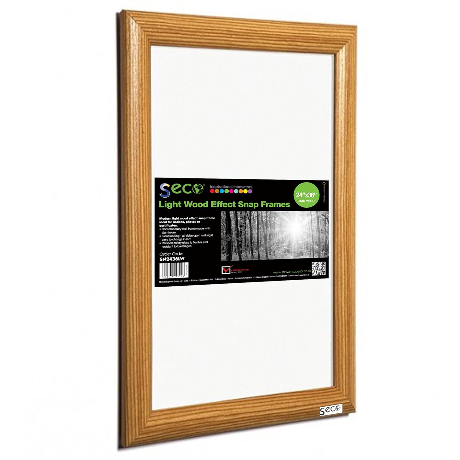 SECO Front Load Easy Open Snap Poster/Picture Frame 24 x 36 Inches ...
