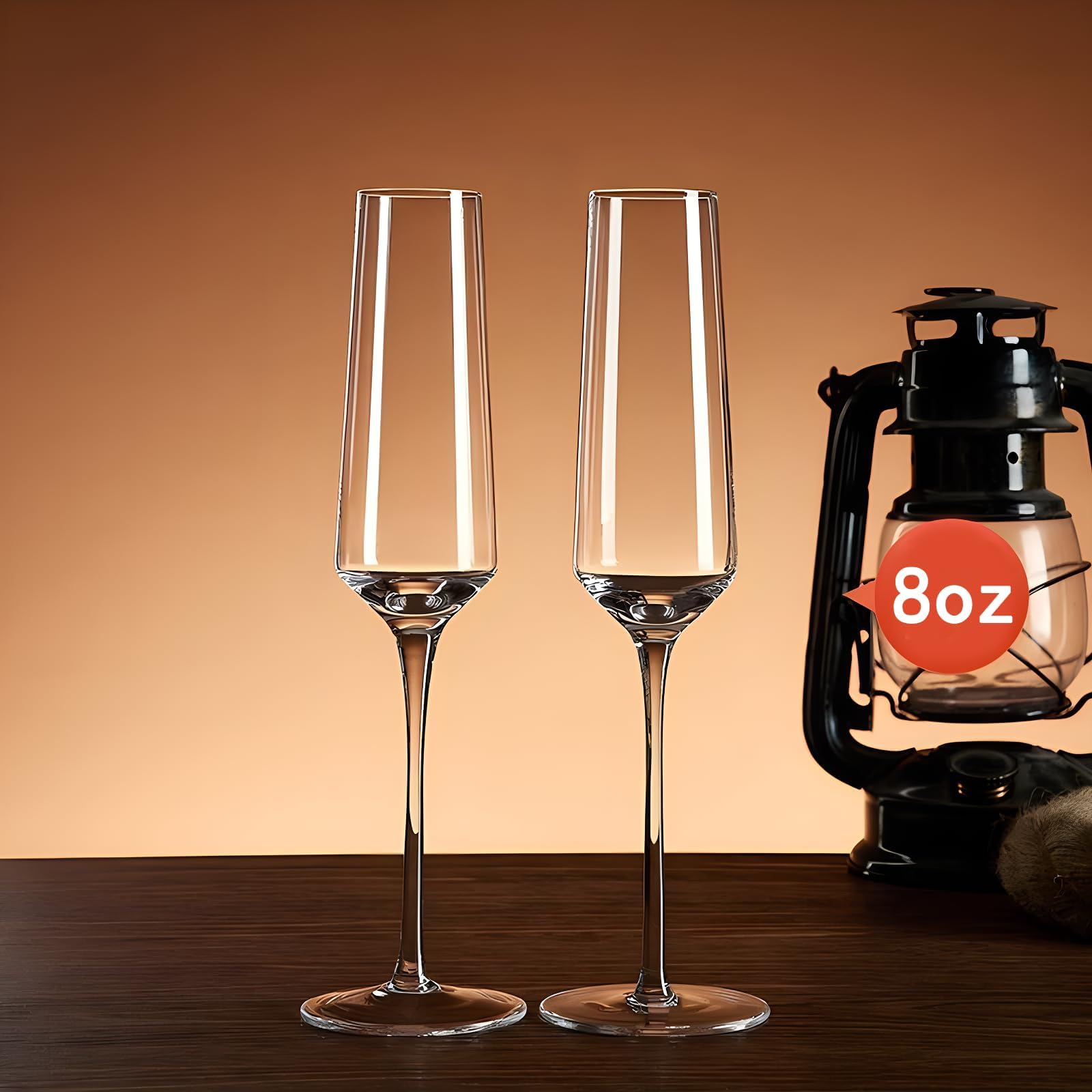 Amazon.com | WOTOR Crystal Champagne Flutes, Hand Blown Champagne ...