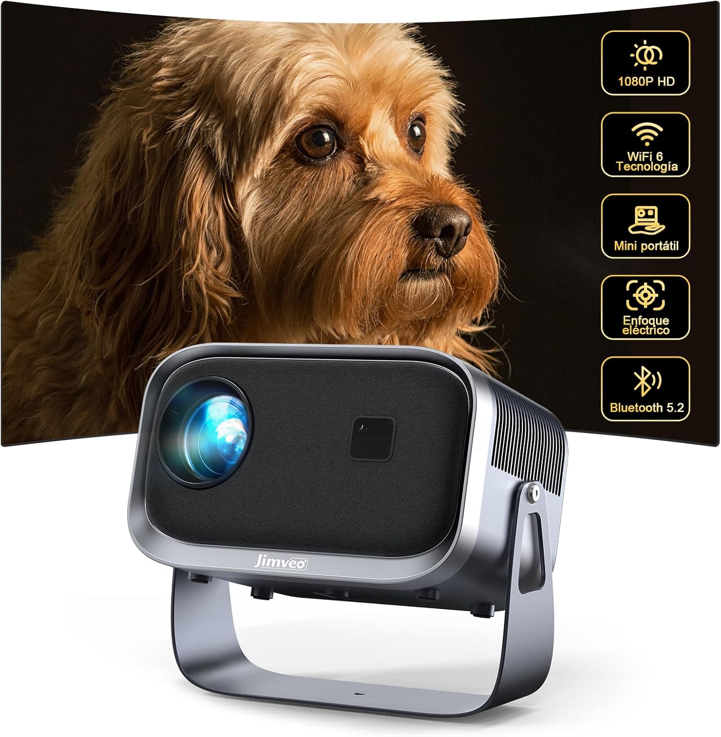 Proyector, 【±360° Rotación/Enfoque Remoto Corrección】 Proyector ...